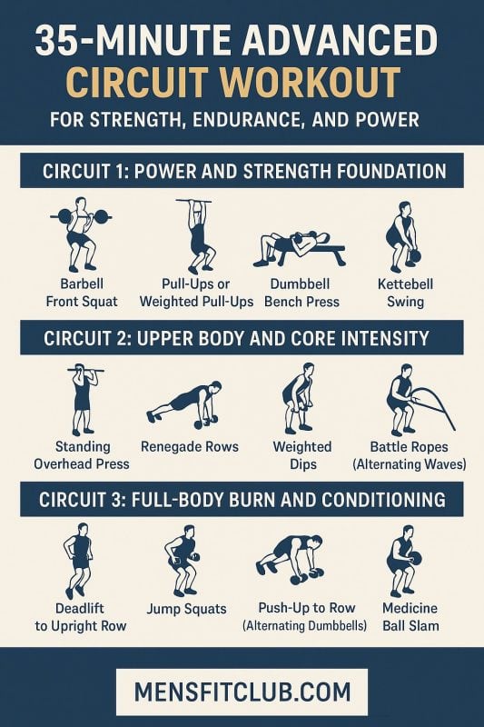 35-Minute Advanced Circuit Workout for Strength & Endurance - Men's Fit ...