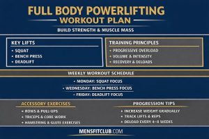 Full Body Powerlifting Workout Plan for Strength & Muscle Growth - Men ...